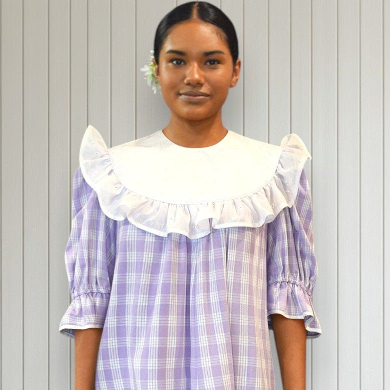 Lavender Palaka Traditional Muumuu Dress 464 | Muumuu Mall by Muumuu ...